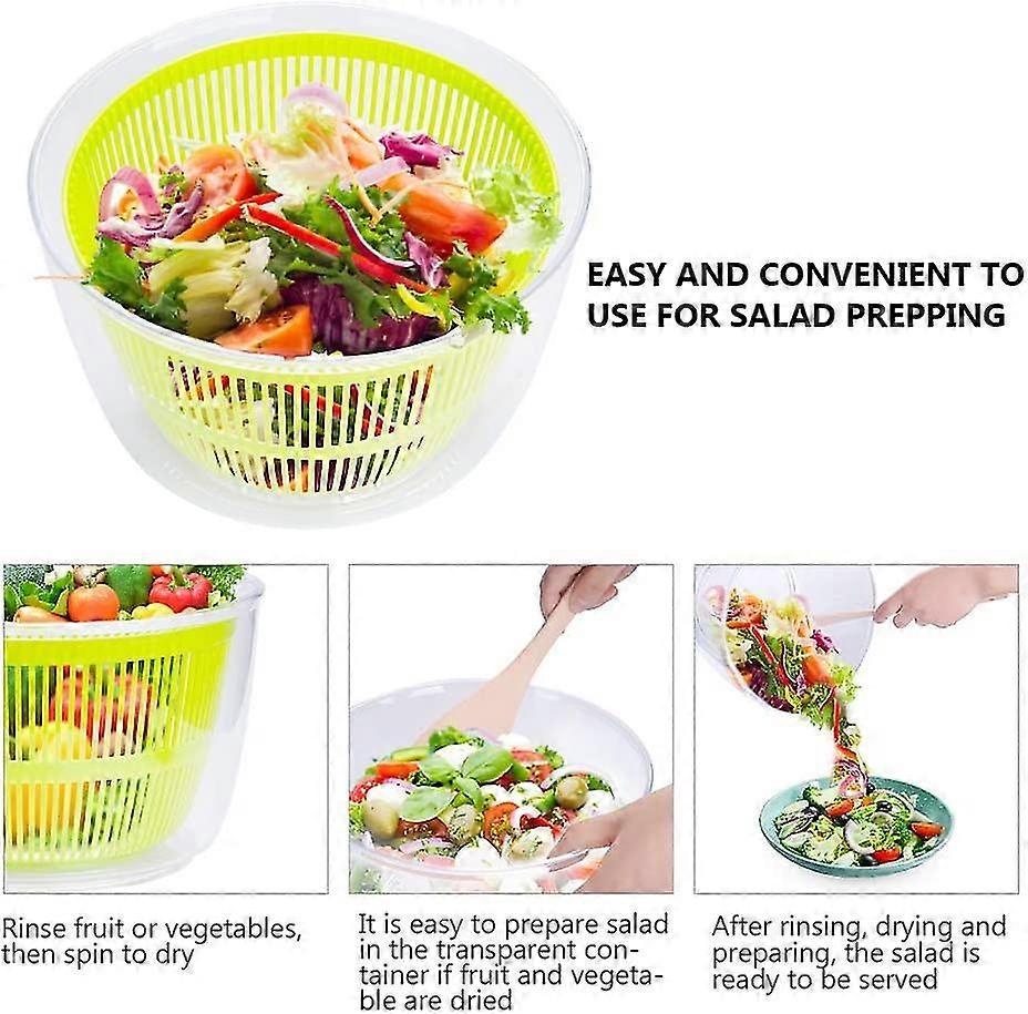 Large Salad Spinner And Keeper - 5l Lettuce Spinner Vegetable Washer ...
