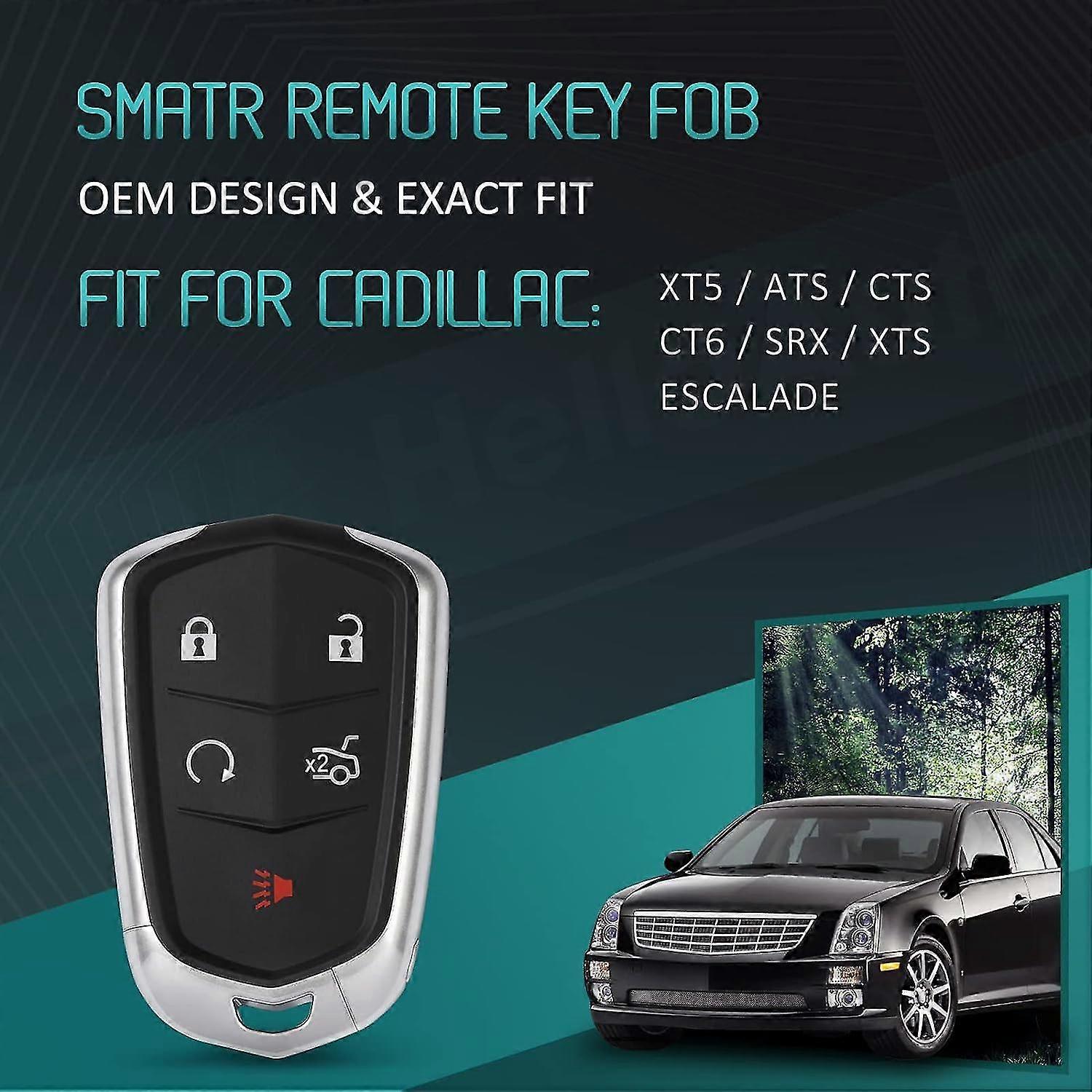 Cadillac Replacement Key Fob Cover - Compatible With Xt5 Ats Cts Srx ...