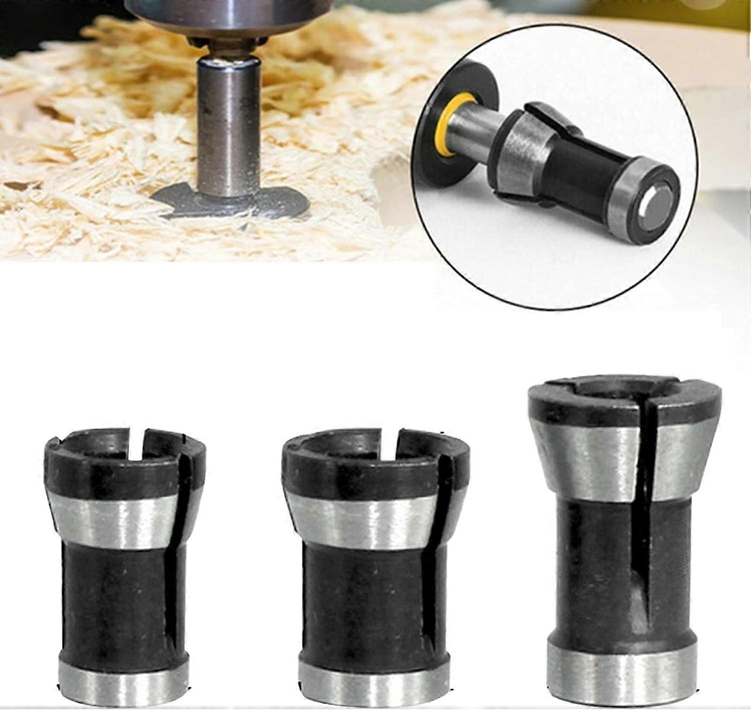 PB 8pcs 6.35/8mm Router Collet Chuck, Wood Router Cutter Chuck Collet ...