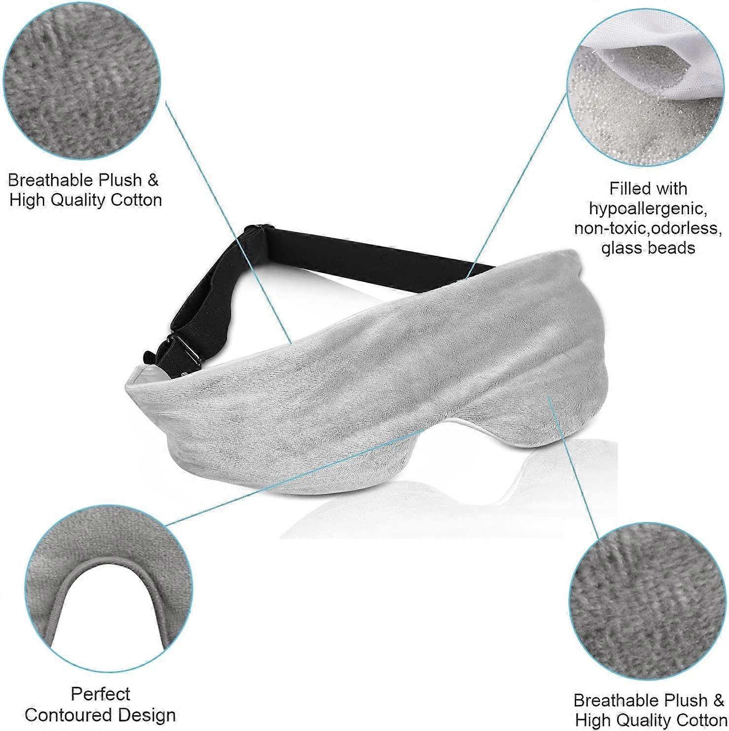 Weighted Sleep Eye Mask,Heatable and Freezable Weighted Eye Pillow for ...