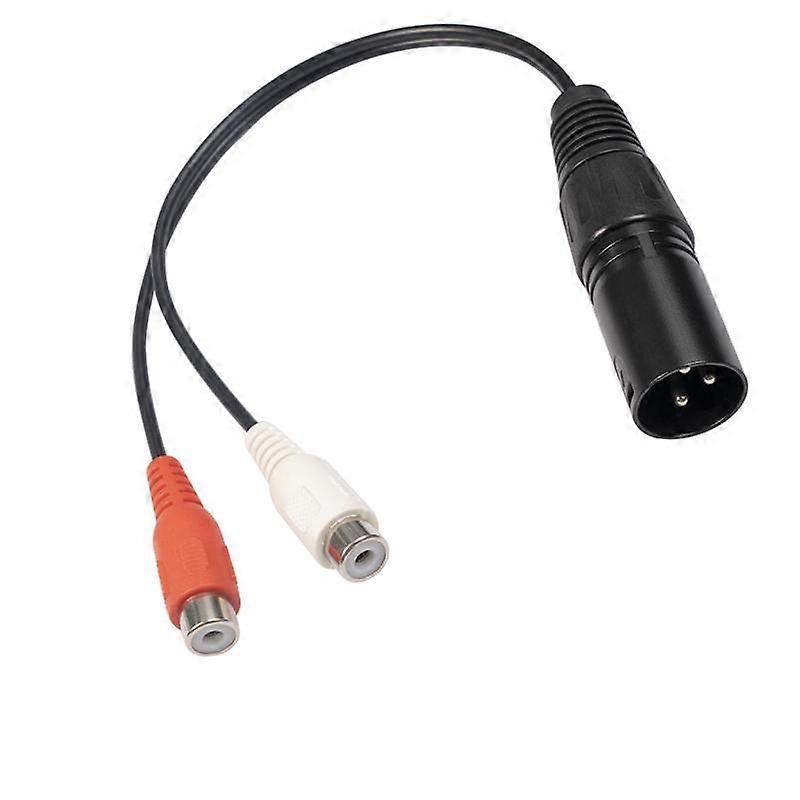 XLR To RCA Y Splitter Cable 3 Pin XLR Male To 2RCA Female Amplifier ...