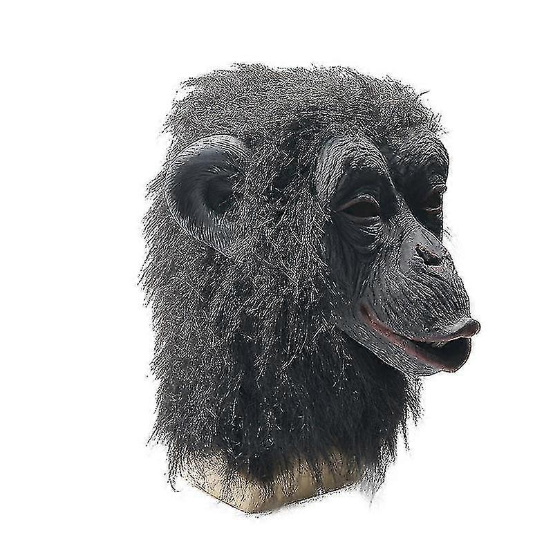 Chimp Mask For Men Gorilla Latex Mask Halloween Costume Black Monkey ...