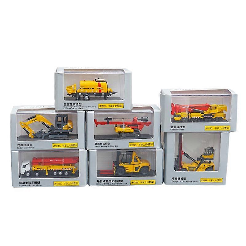 Diecast Mini Truck Model 1:87 SANY Crane Excavator Pump Mixer Roller ...