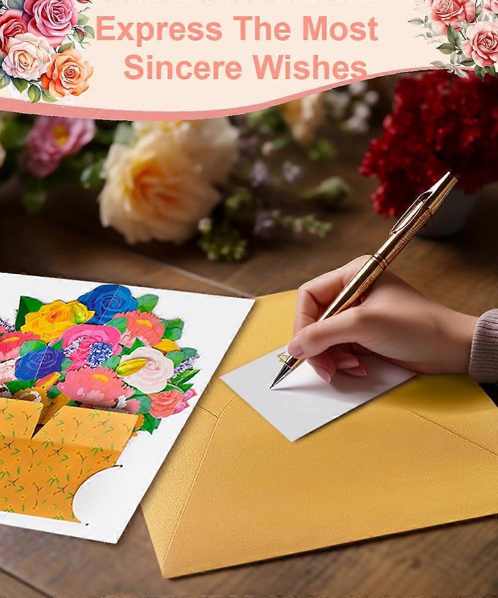 3D Bouquet Pop Up Card, Mother's Day Card 3D Paper Floral Greeting Card ...