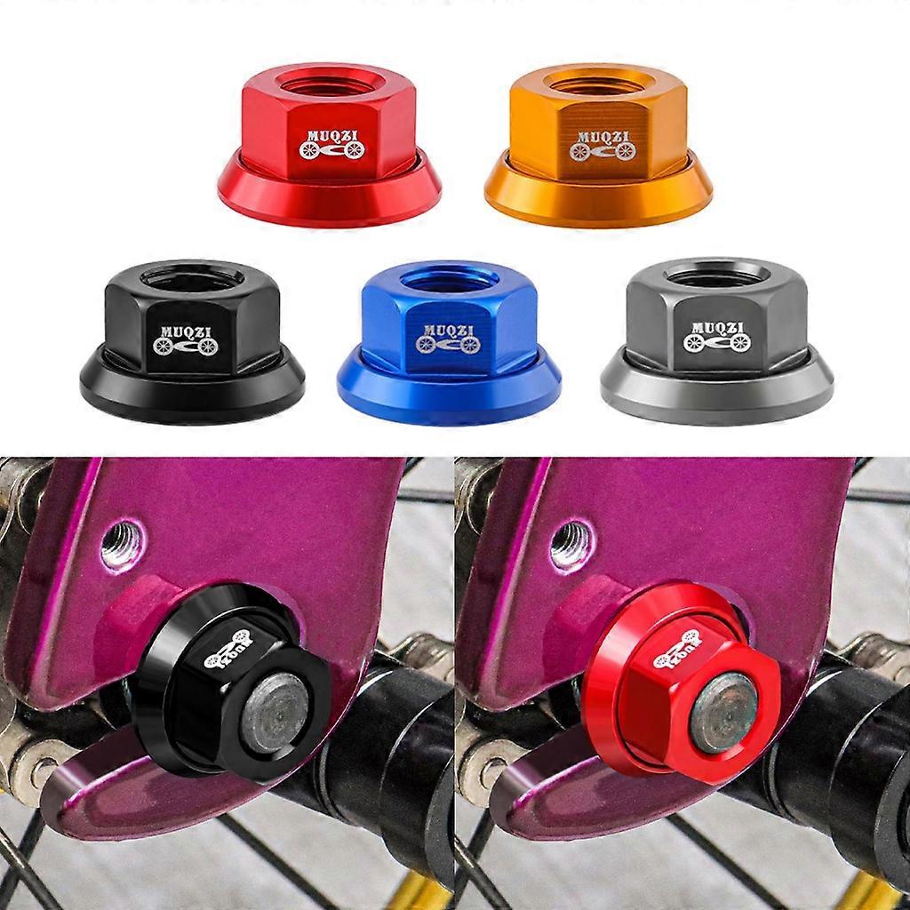 1PC Bicycles Hubs Flanged Axle Nut Aluminum Alloy Bike Wheel Flanged ...