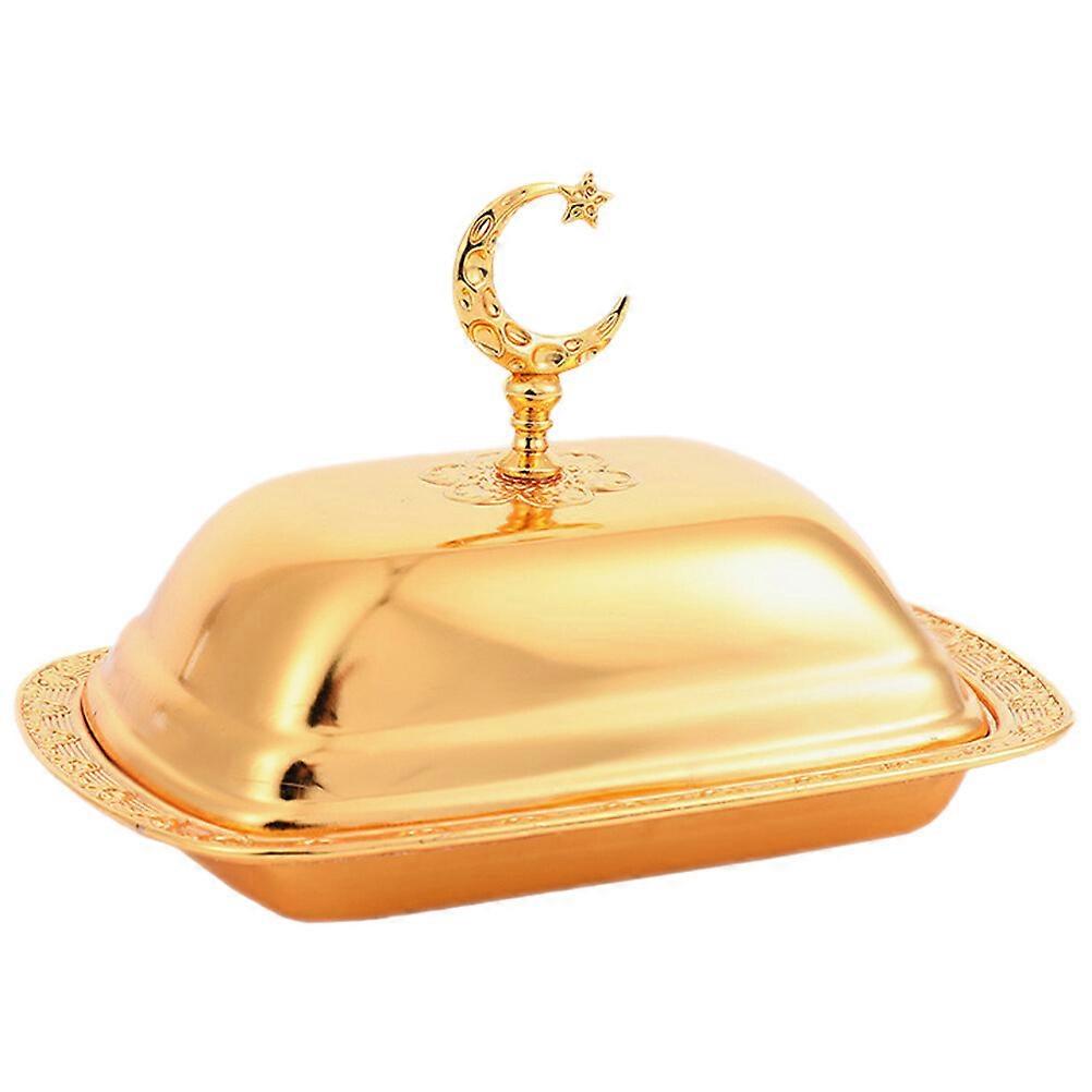 Metal Butter Dish European Style Countertop Butter Keeper Serving Tray ...