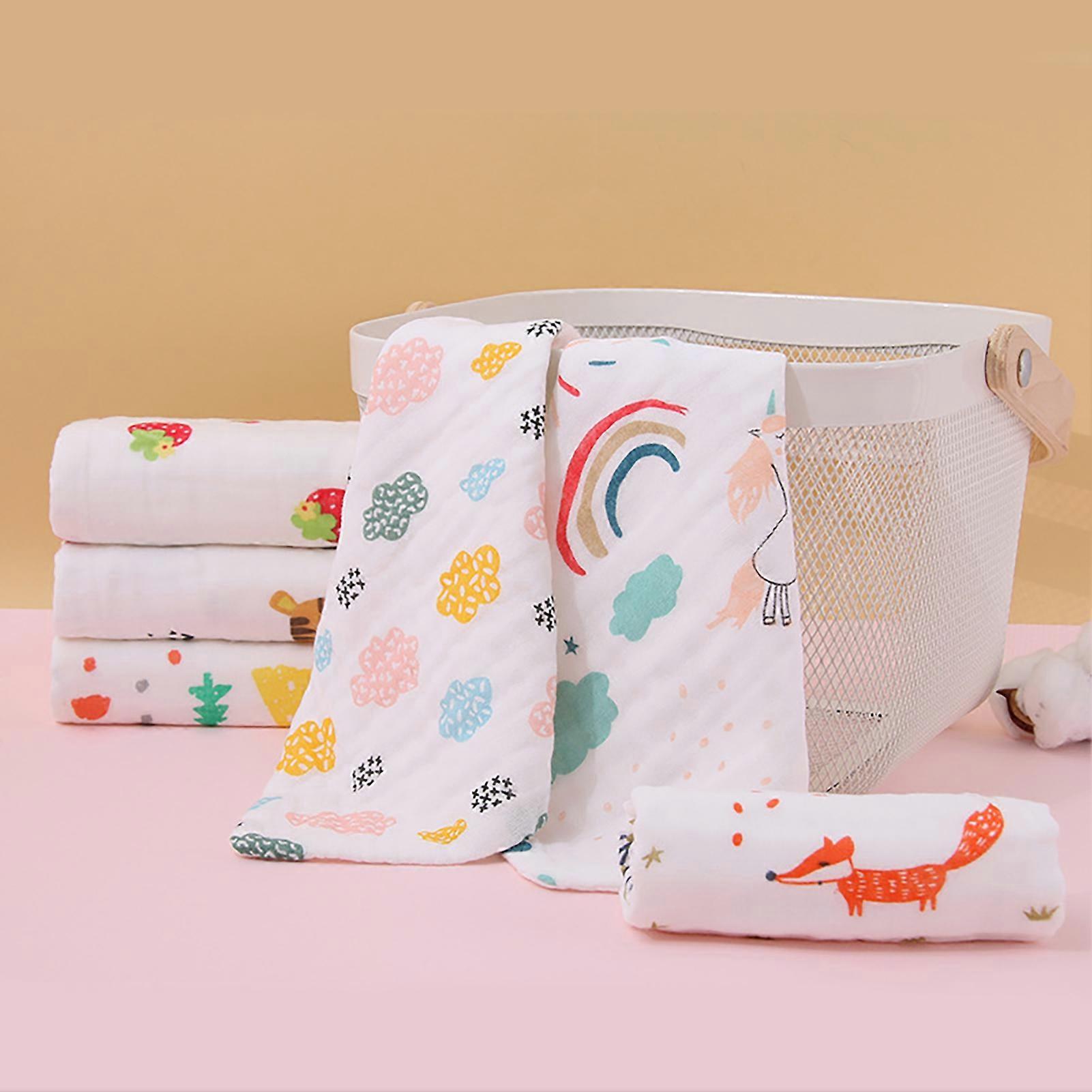 Towel Cartoon Printing Water Absorbent Square Shape Baby Handkerchief ...