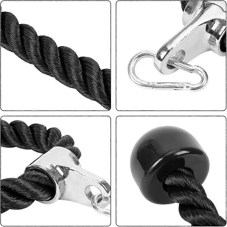 Universal Tricep Rope Pull Down - 28 Inch Heavy Duty Nylon Rope, Easy ...