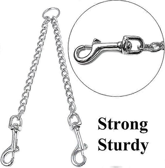Metal Double Dog Leash Connector Extension Dog Double Leash Pet Safety ...