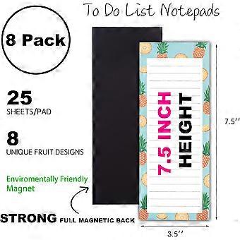 8 Magnetic Notepads Notepads for Grocery List, Shopping List, To-Do ...
