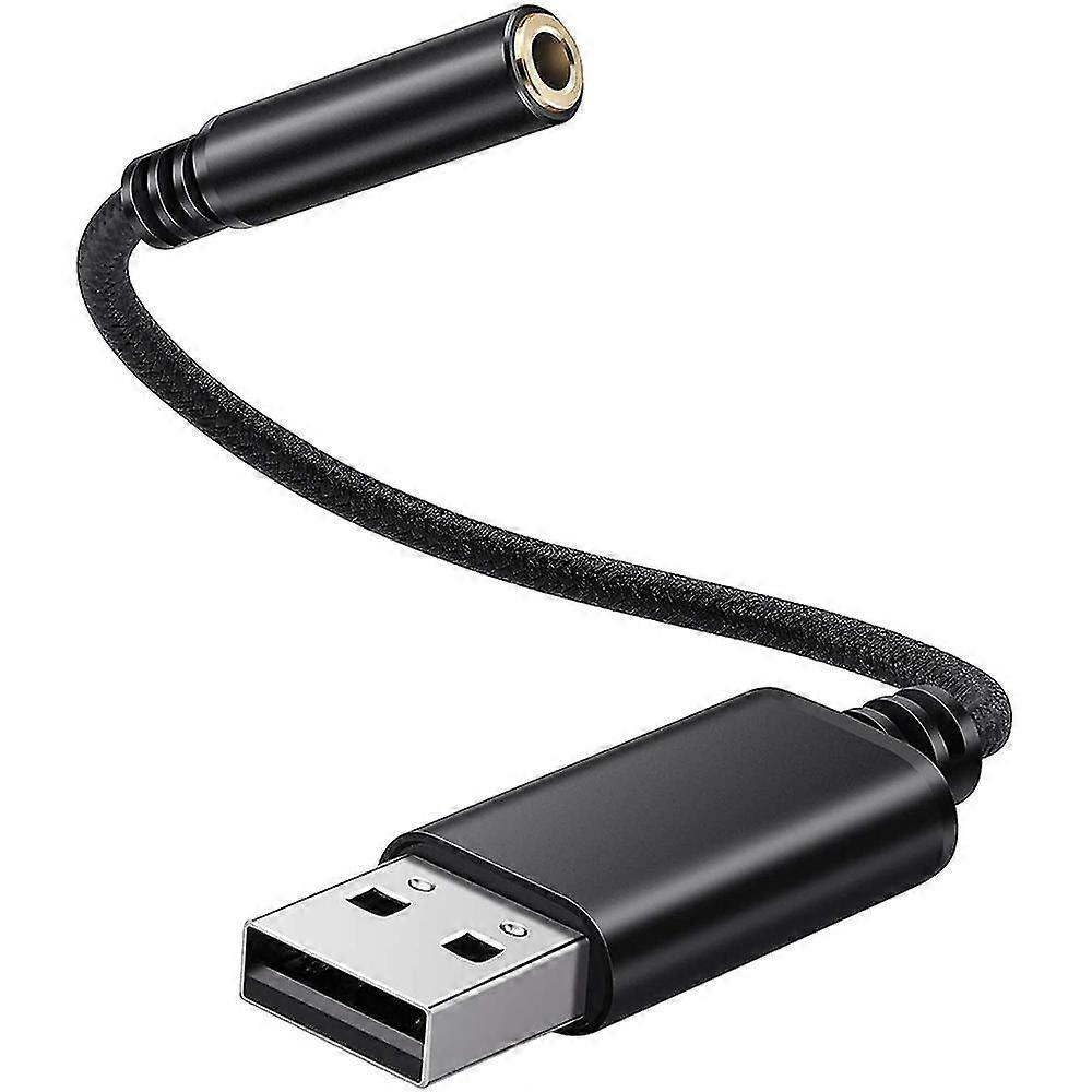 USB to 3.5mm Audio Adapter External Sound Card for PC/Laptop, Plug ...
