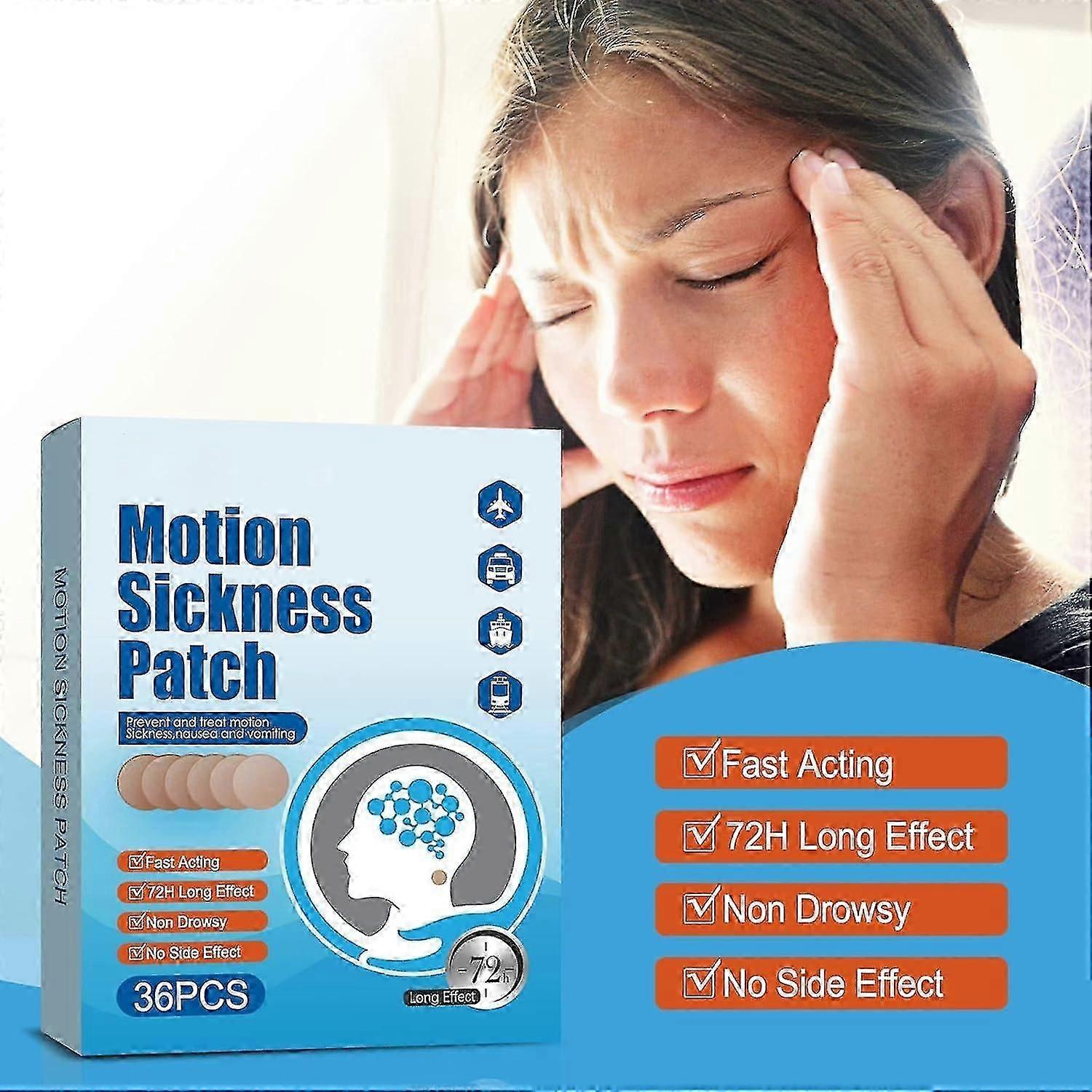 For Relief Vomiting Vertigo Dizziness From Cruise 36pcs Motion Sickness ...