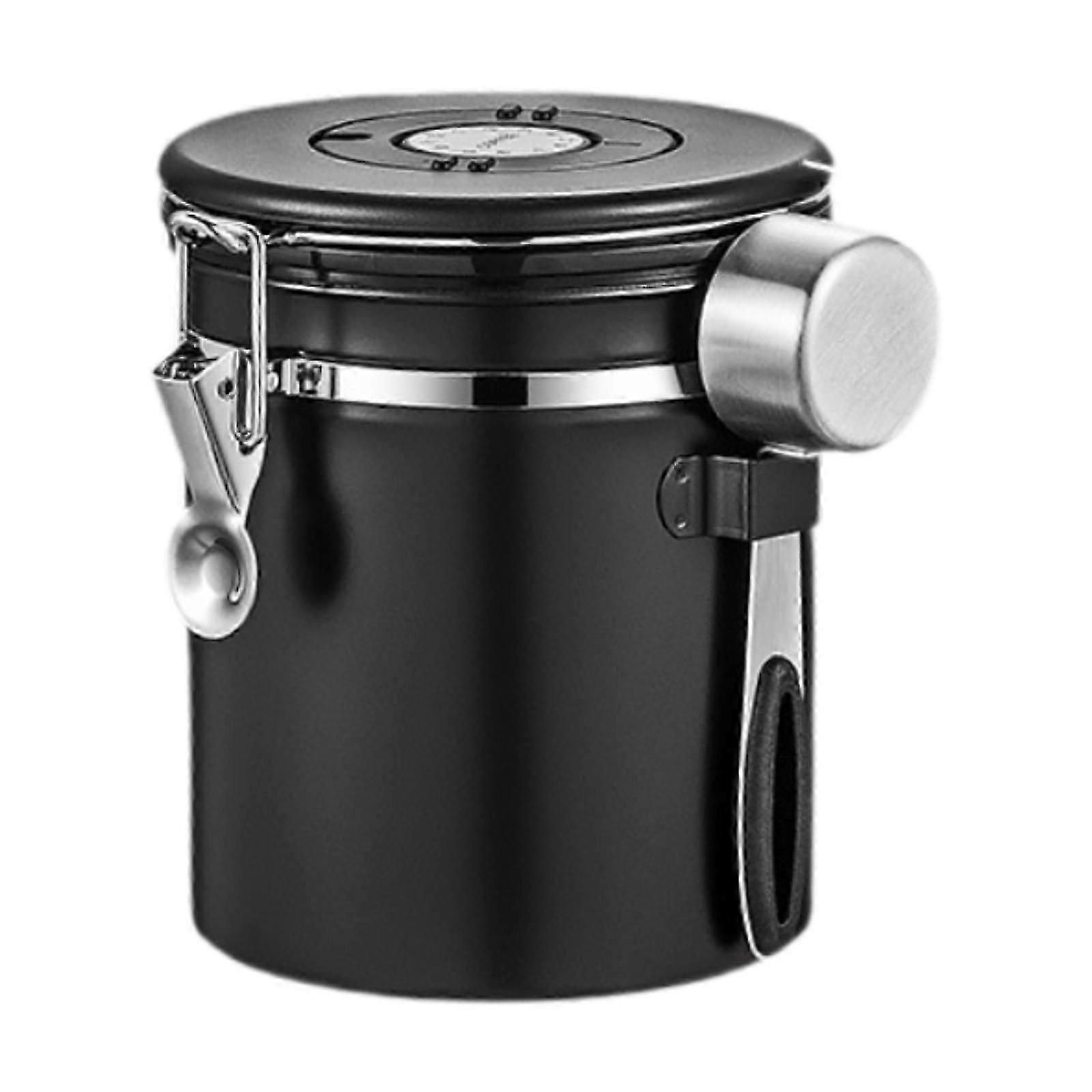 Airtight Coffee Bean Storage Canister with Measuring Spoon ...