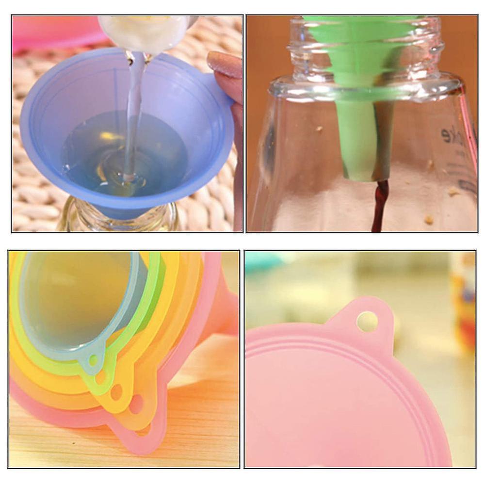 5pcs Various Sizes Plastic Funnel Set, Multipurpose Wide Mouth Funnel ...