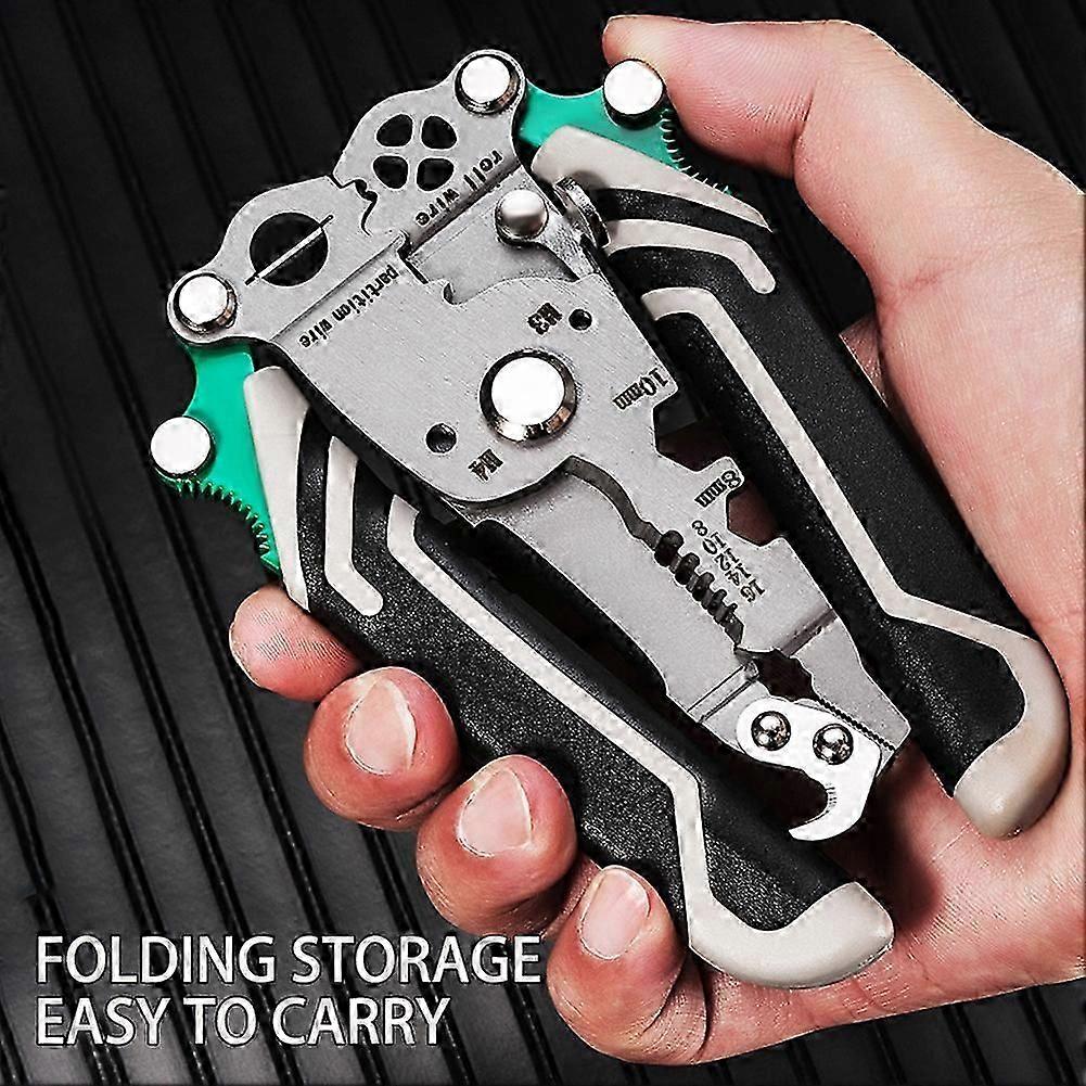 Multifunctional Folding Wire Stripper Cable Splitting Crimping Cutting ...