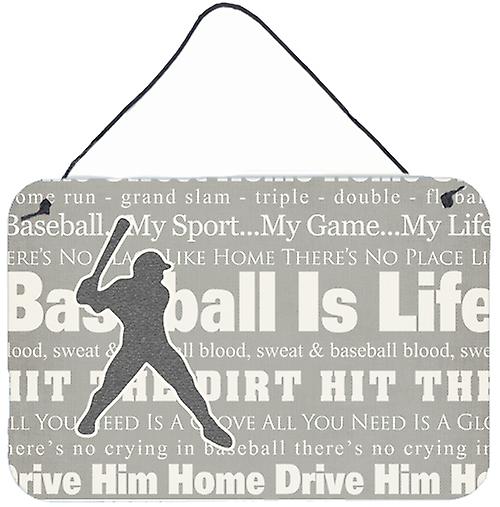 Baseball is Life Aluminium Metal Wall or Door Hanging Prints | Fruugo DK