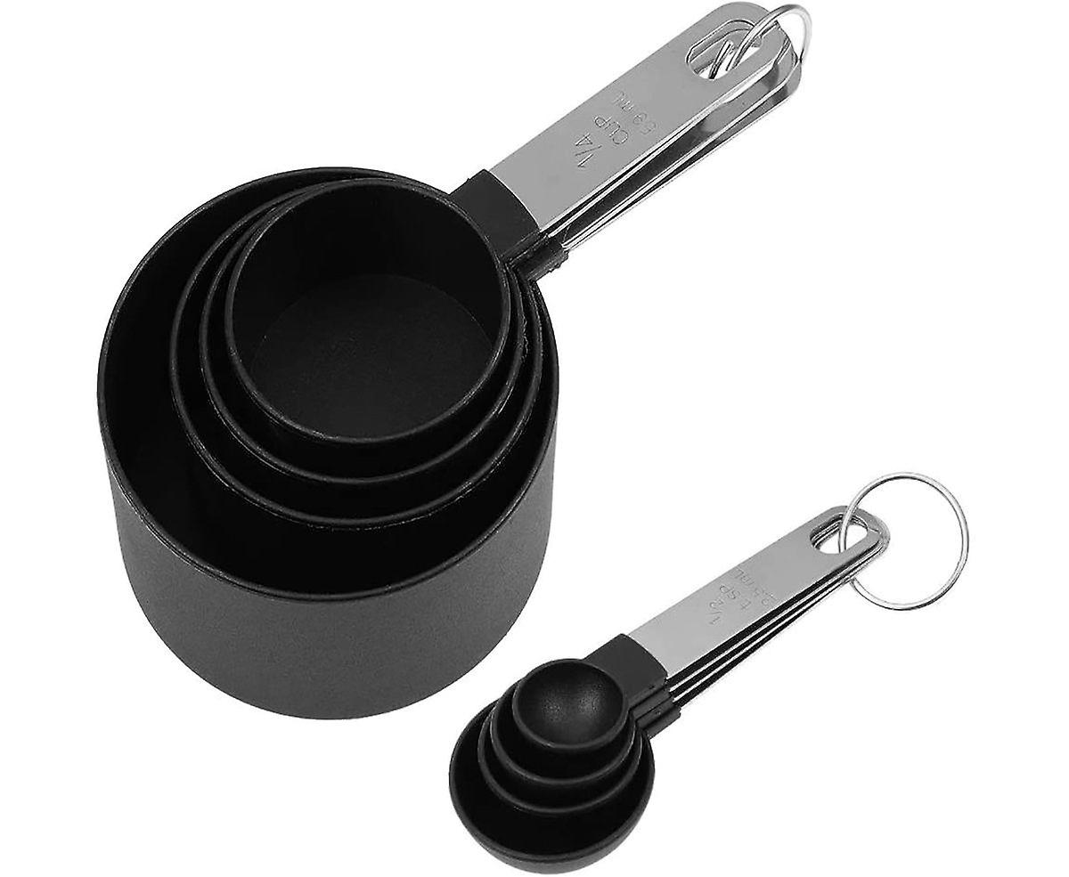 Measuring Cup And Spoon With Measuring Ruler, 4 Cup Measuring Cups + 4 ...