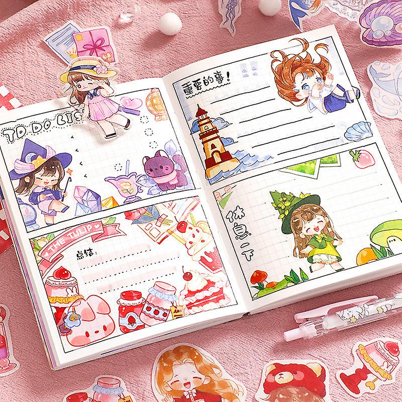 Sticker Pack Cute Handbook Journal Cartoon Special-shaped Material ...