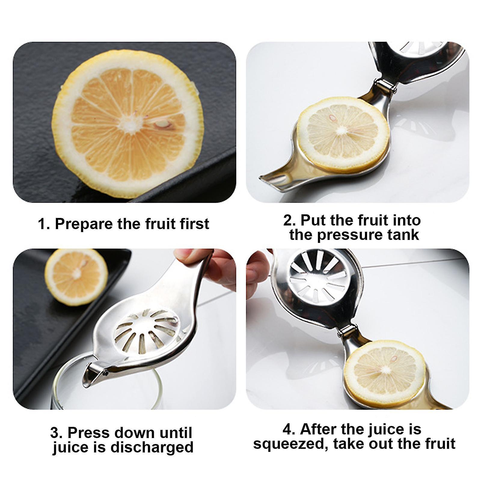 Manual Lemon Juicer Stainless Steel Lemon Squeezer Portable Hand Fruit ...