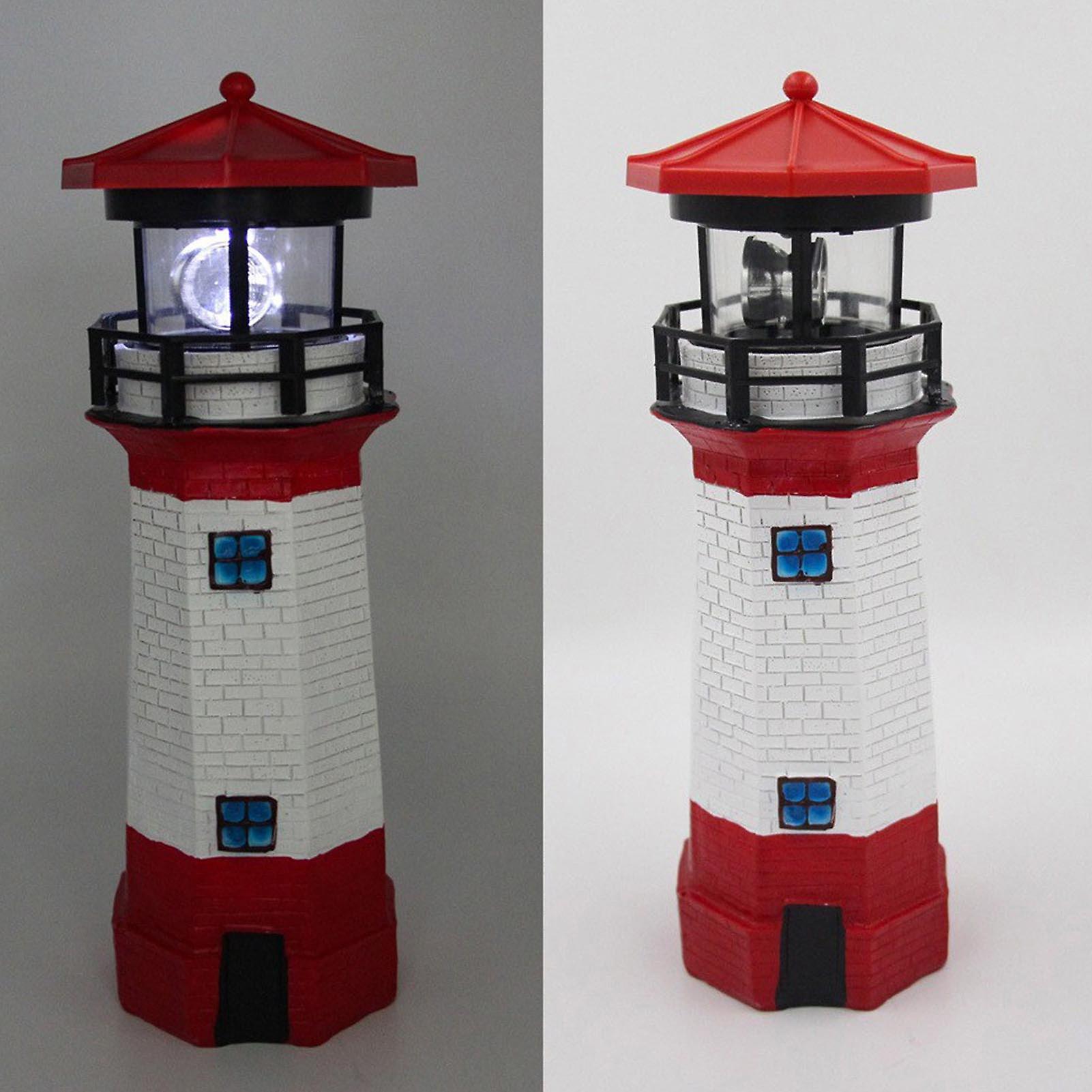 Solar Powered Lighthouse with Rotating Beacon for Eco-Friendly Garden ...