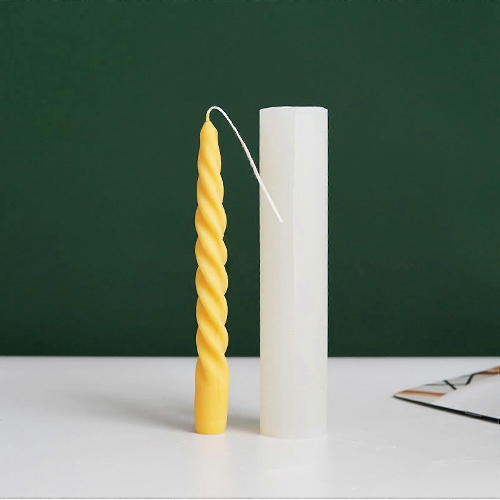 3D Candle Mould for Casting Spiral Taper Candle Mold Epoxy Twisted ...