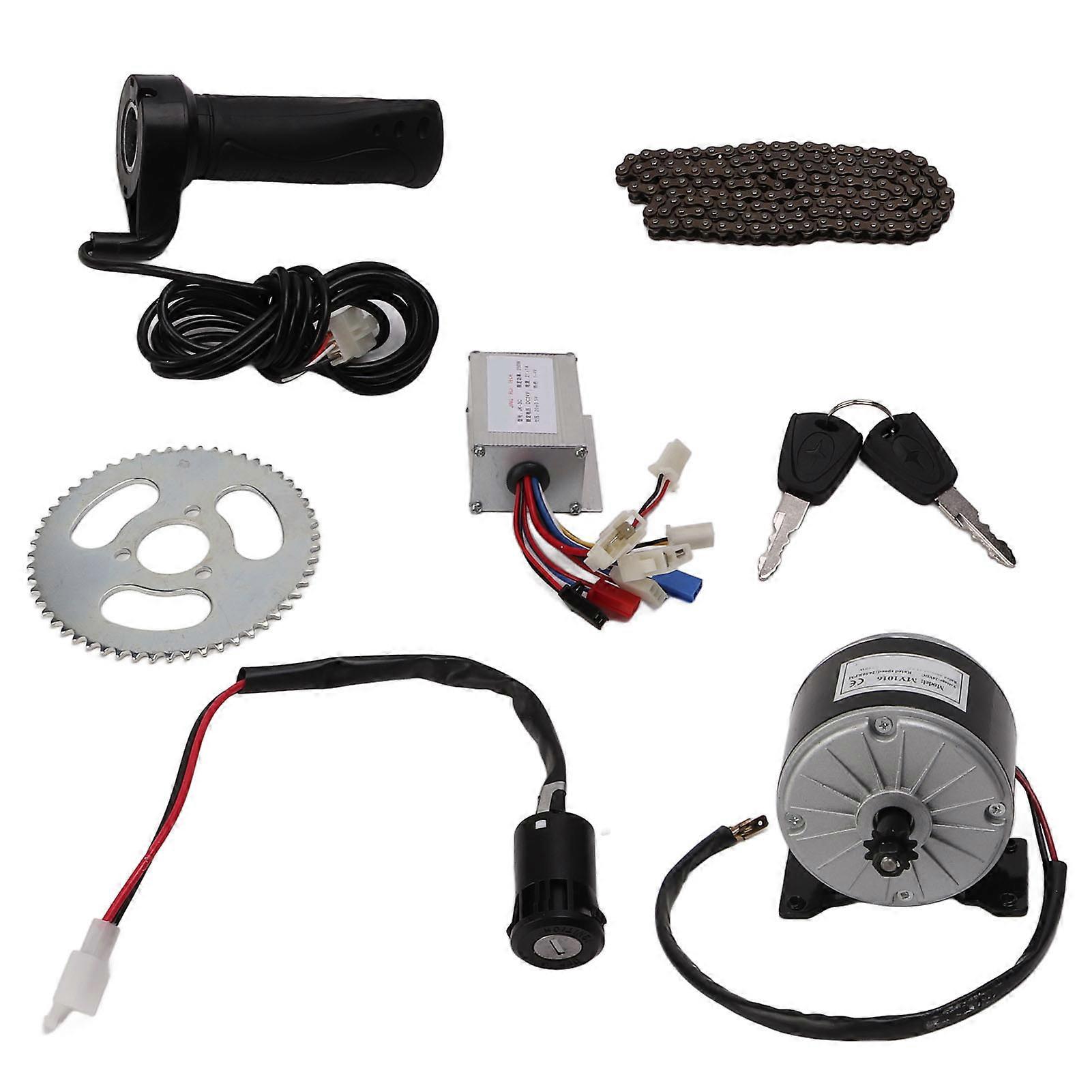 24V 250W Electric DC Motor Controller Kit With 55T Chainring 146L Chain ...