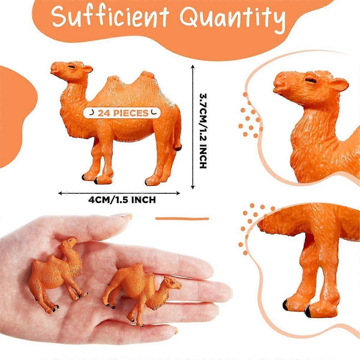 24pcs Camel Figurines Miniature Toys Camel Models Animal Figurines For ...