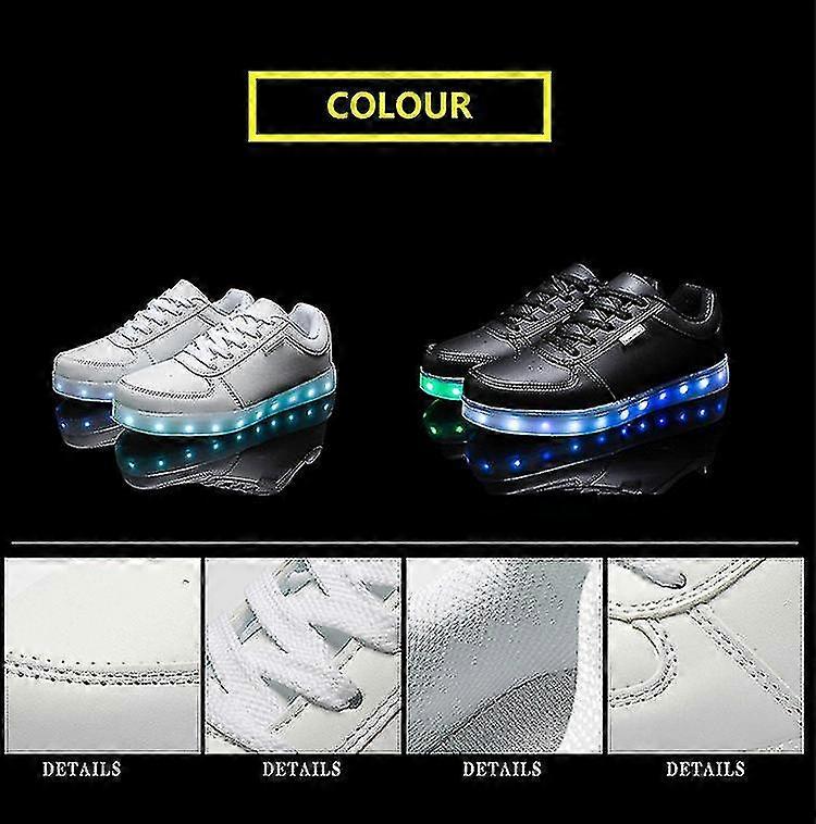 Men's Basketball Shoes Led Daily Walking Led Light Shoes Usb Charging ...