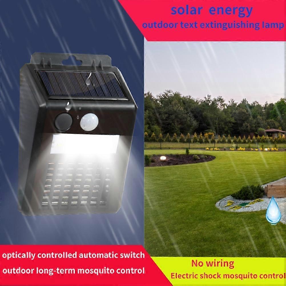 Solar Bug Trap with Motion Sensor LED Light UV Mosquito Killer Outdoor ...