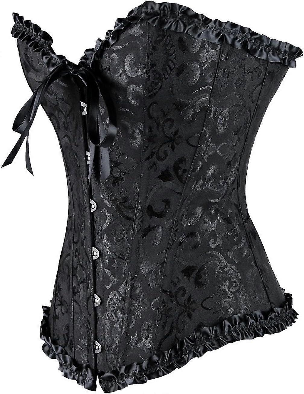 Black Corsets for women Bustiers white Corsets Bridal Lingerie Lace up ...