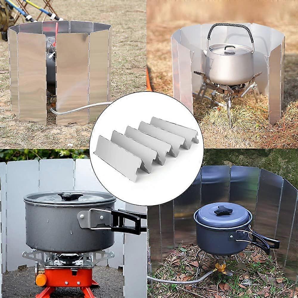 Camp Stove Windshield - 12 Plates Foldable Cooker Wind Screen | Fruugo UK