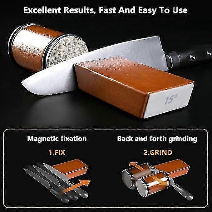 Kitchen Knife Rolling Sharpener - Rolling Knife Sharpener - Knife Sharpener Kit with Whetstone ...