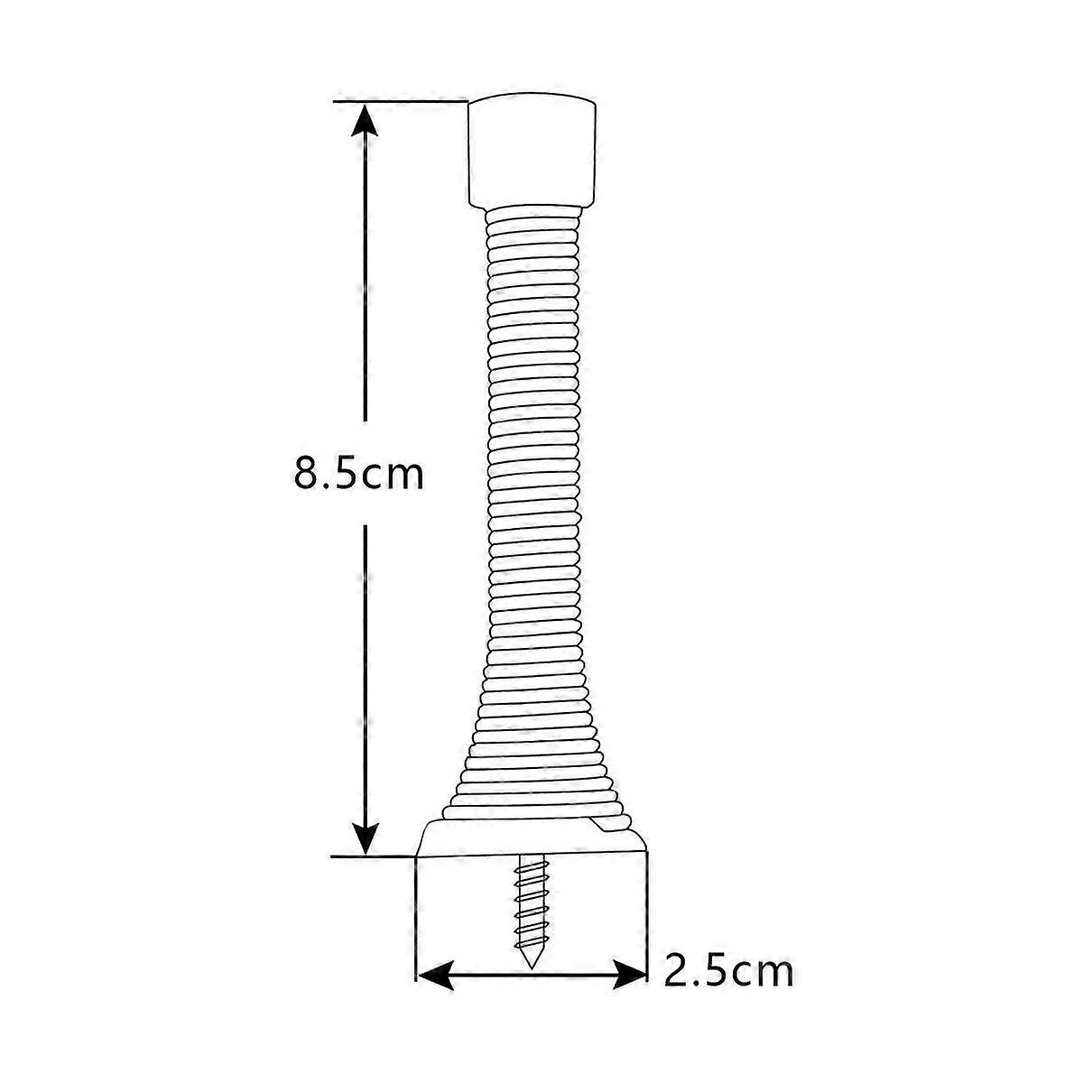 12 Pack Black Spring Door Stops, Flexible Spring Door Stopper with Low ...