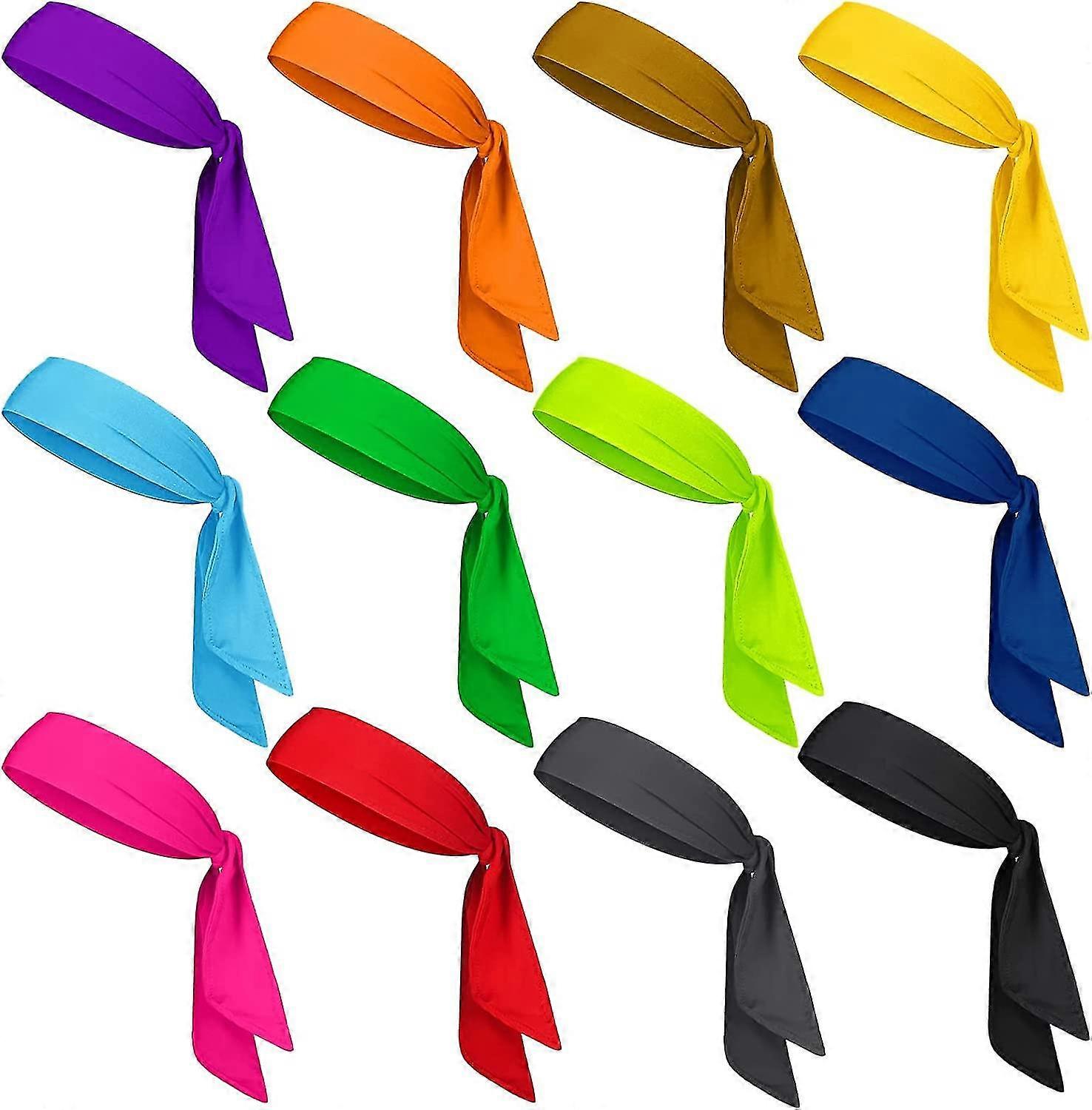 12 Pack Head Tie Headbands For Men Women Ninja Karate Headbands For ...