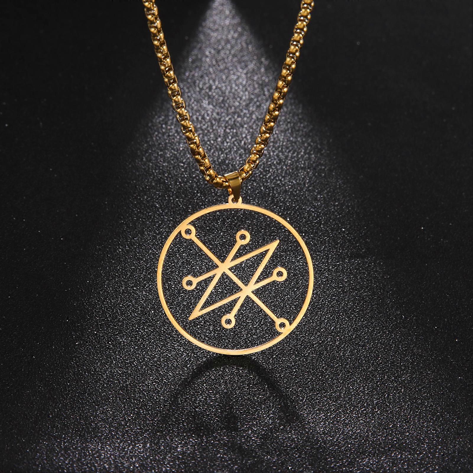 Vintage Azazel Sigil Pendant Necklace Demonic Symbol Sign Necklaces ...