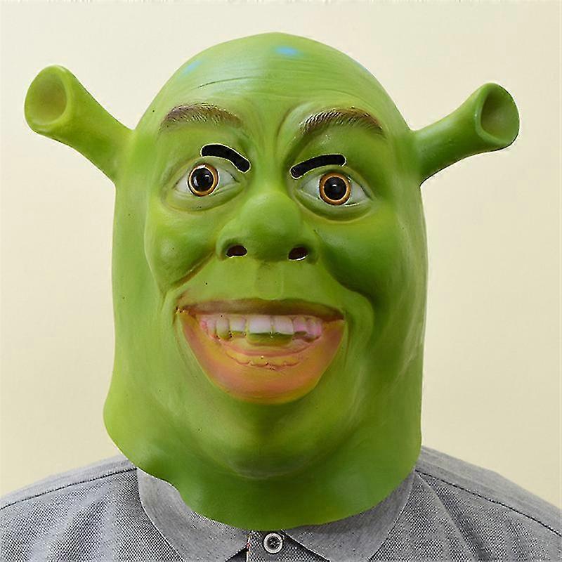 Shrek Mask Costume Mask Halloween Cosplay Full Head Green Adult Shrek ...