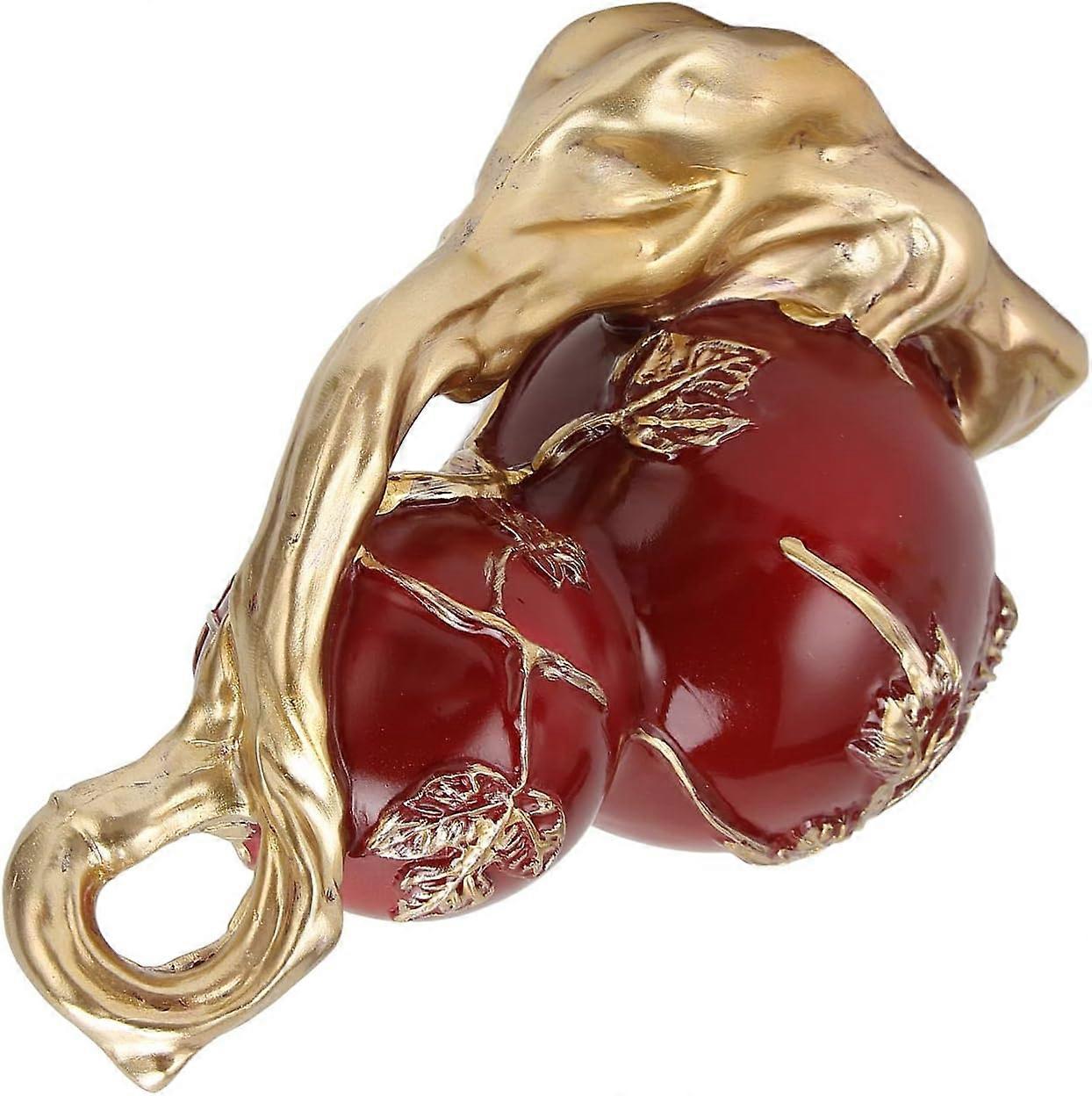 Resin Gourd Statue Red Chinese Feng Shui Gourd for Wealth and Peace ...