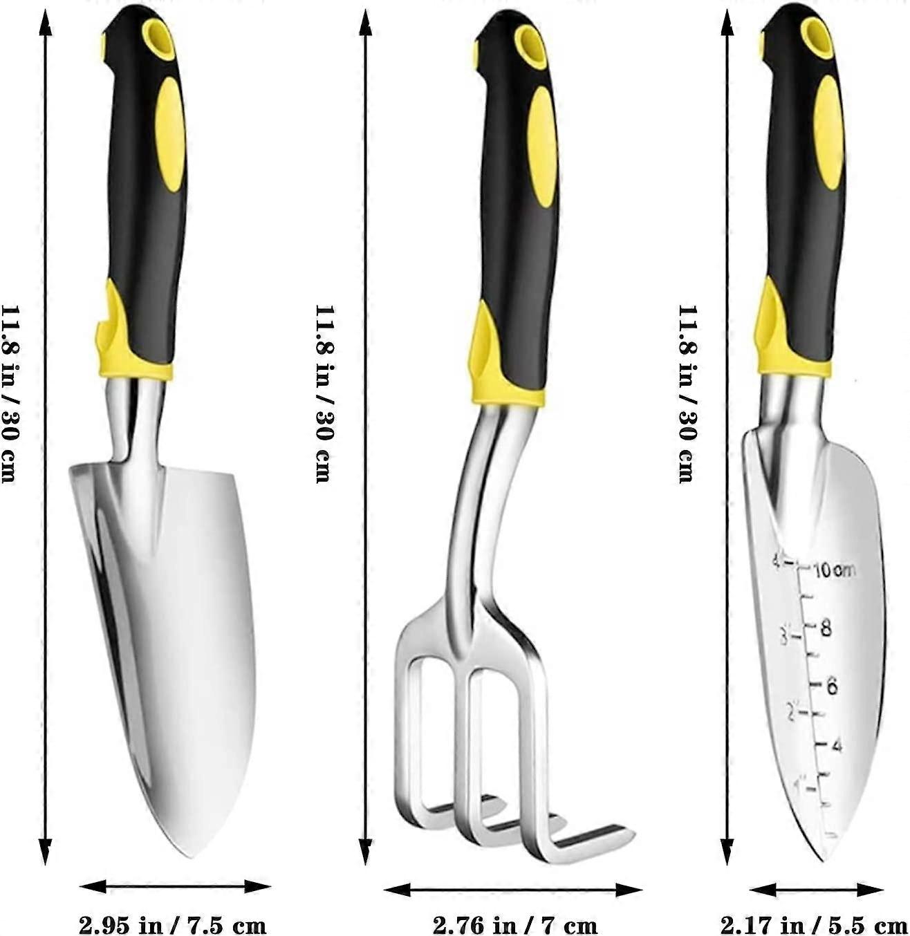 Gardening Tools 3 Pieces Hand Rake Spatula Transplanter Gardening Kits ...