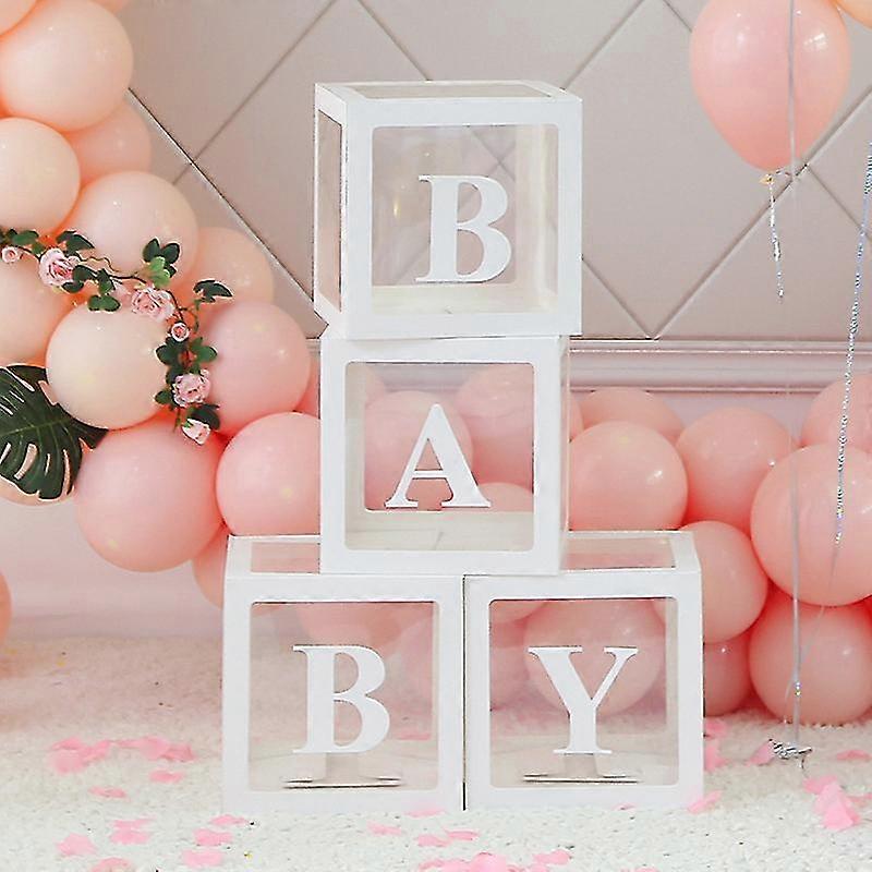 Transparent Balloon Box Alphabet Name Boy Girl 1 2 3 Year Birthday ...