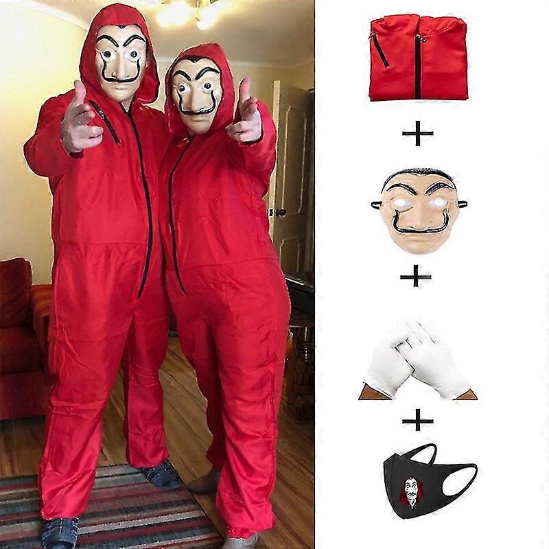 Salvador Dali La Casa De Papel Costume & Face Mask Cosplay The House Of ...