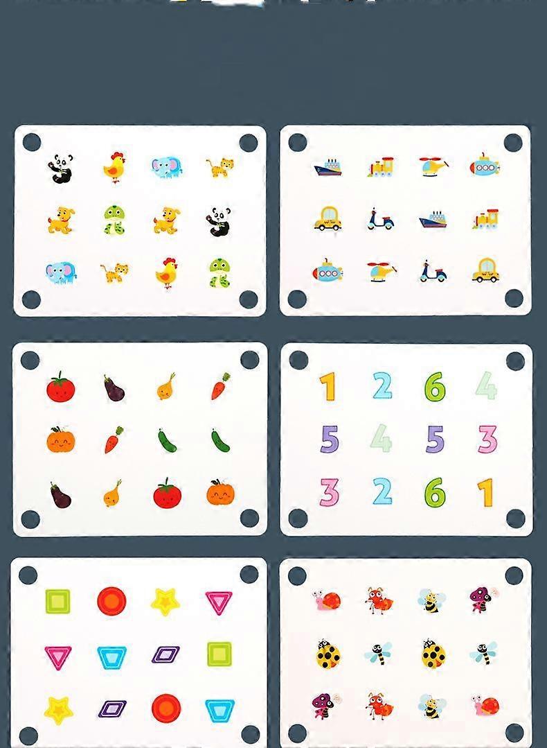 Wooden Memory Matching Game for Kids Memory Matching Board Game with 5 ...