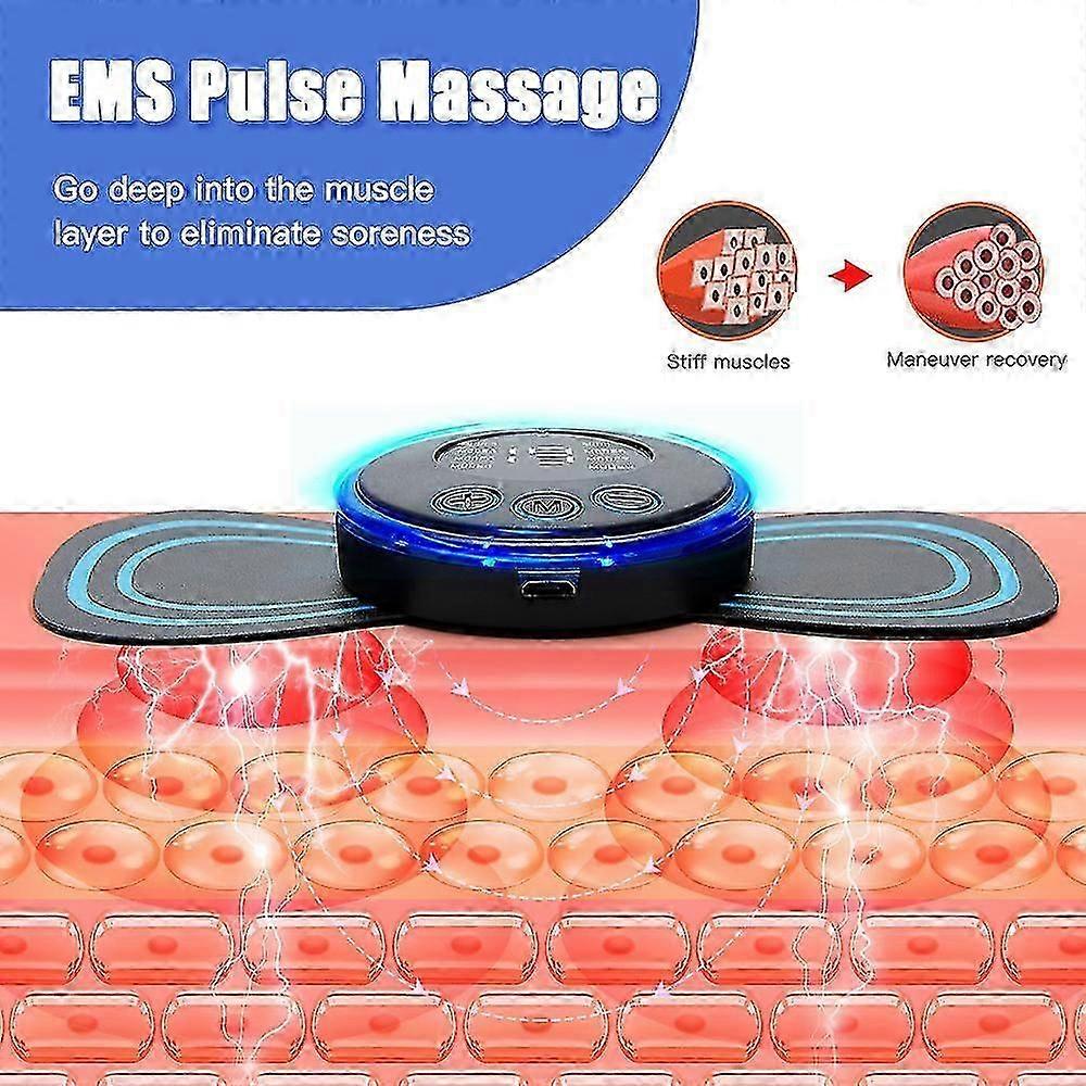 Ems Mini Electric Pulse Neck Masager Lcd Display 8 Mode Cervical ...