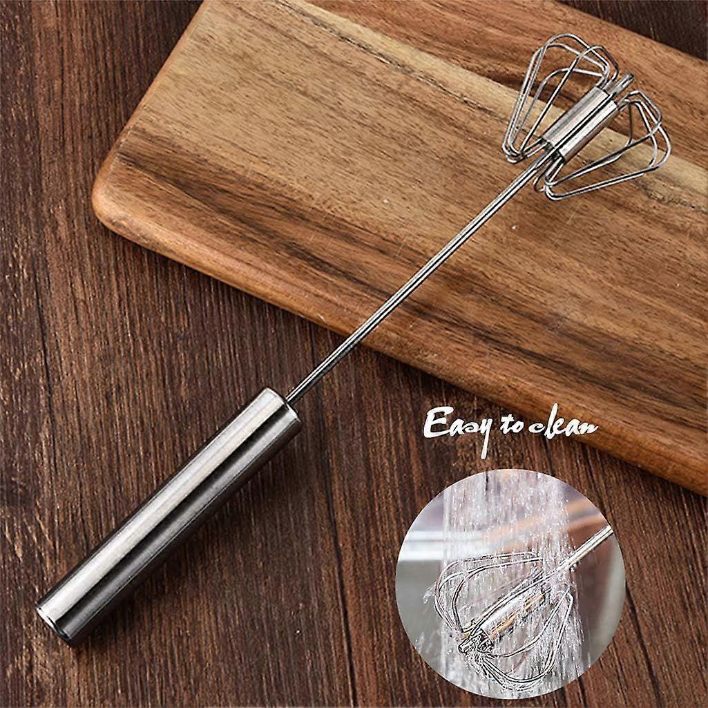 Stainless Steel Egg Whisk, Hand Push Rotary Whisk Blender,Versatile ...
