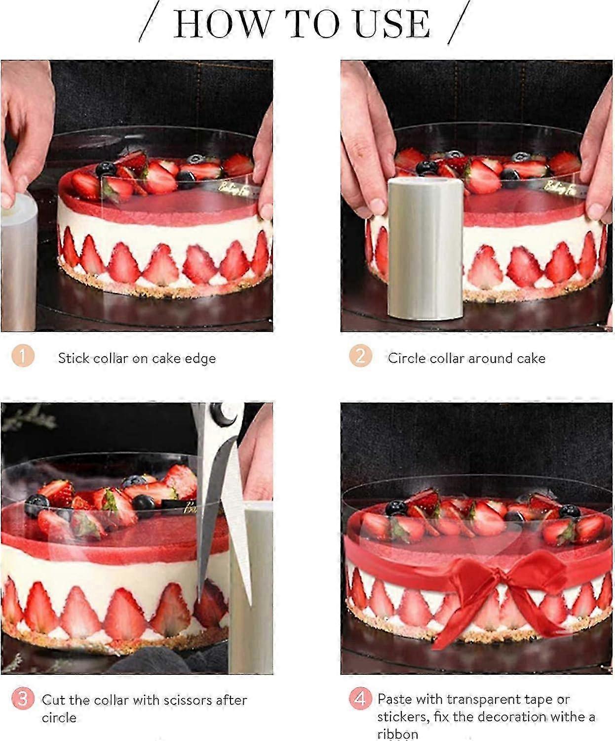 Cake Collars, 10cmx10m Clear Cake Strips Acetate Cake Roll Transparent ...