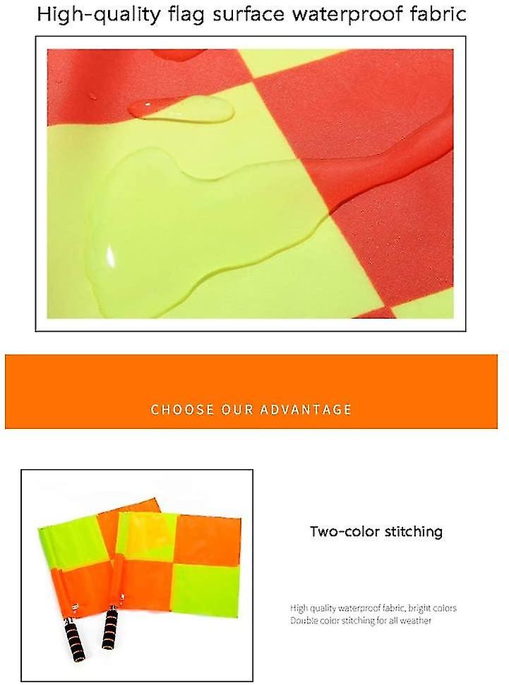 Soccer Referee Flags With Carrying Bag Football Judge Linesman Sideline Fair Sports Match Flags ...