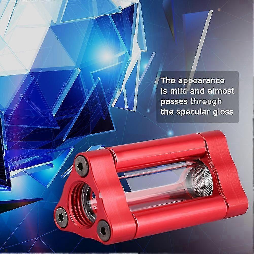 Acrylic PC water cooling filter, dual internal LED, G1/4" thread, redz ...