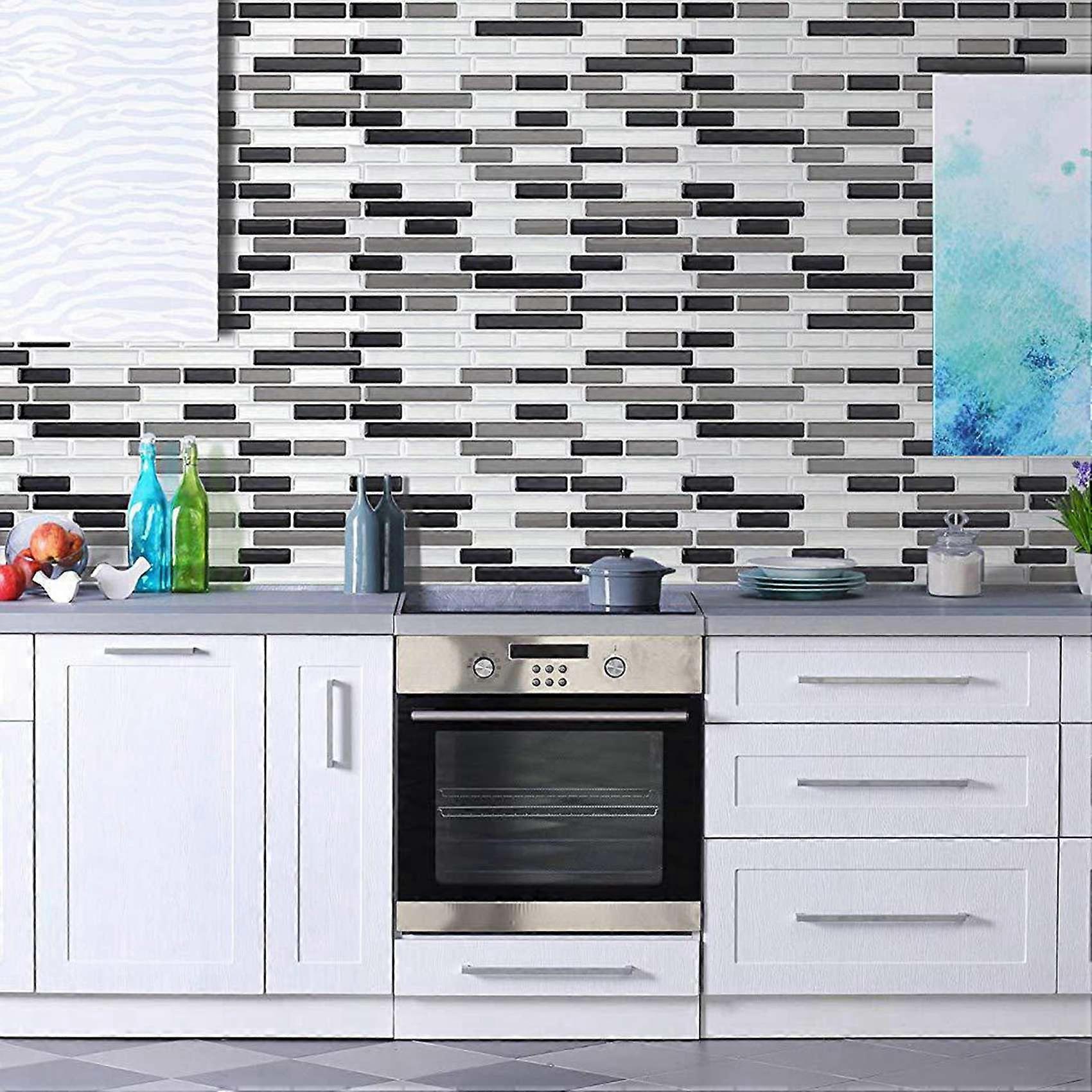 6X 3D Wall Stickers Brick Wallpaper Tile for Kitchen Bathroom ...
