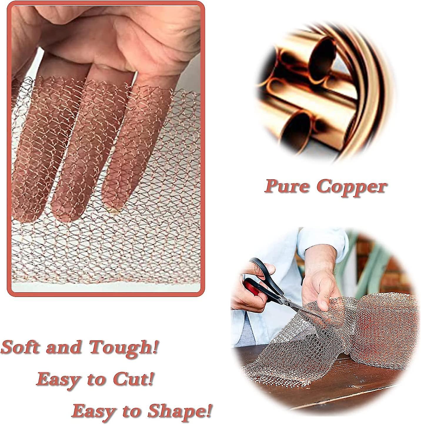 Copper Mesh, Pure Copper Mesh Roll, Cutable Garden Net Copper Mesh For ...