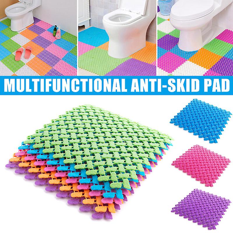Non-slip Mosaic Mat Shower Bath Pad PVC Massage Solid Color for ...