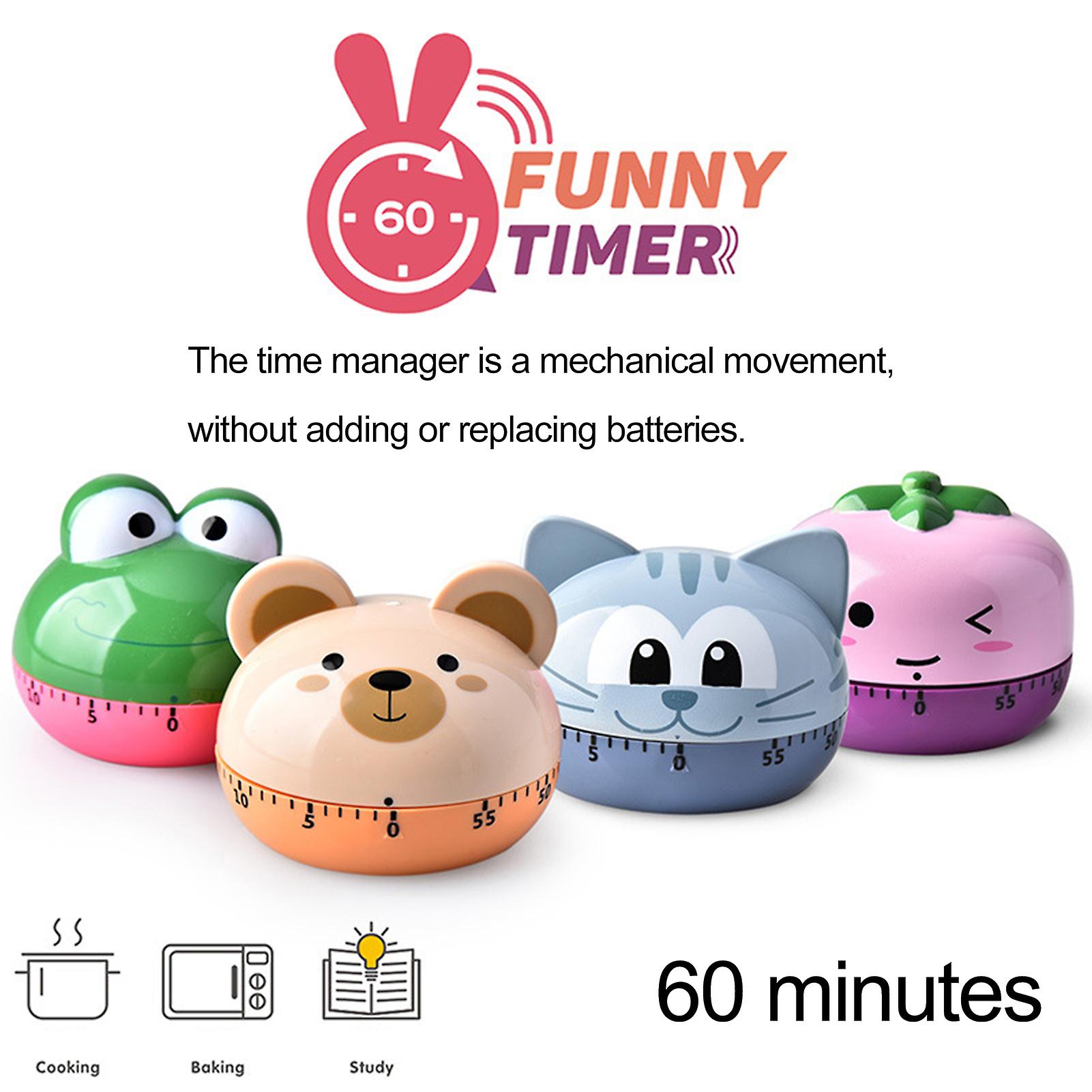 Alarm Timer Time Management Easy to Operate Cartoon Frog Shape Kitchen Timer Cooking Tool ...